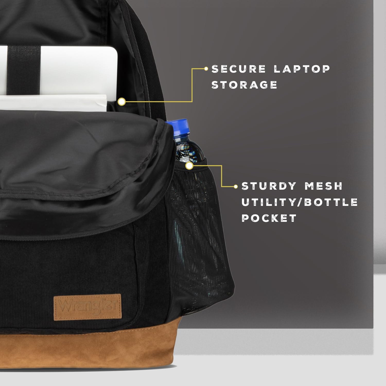 Wrangler Yellowstone Sturdy Backpack for Travel Classic Logo Water ...