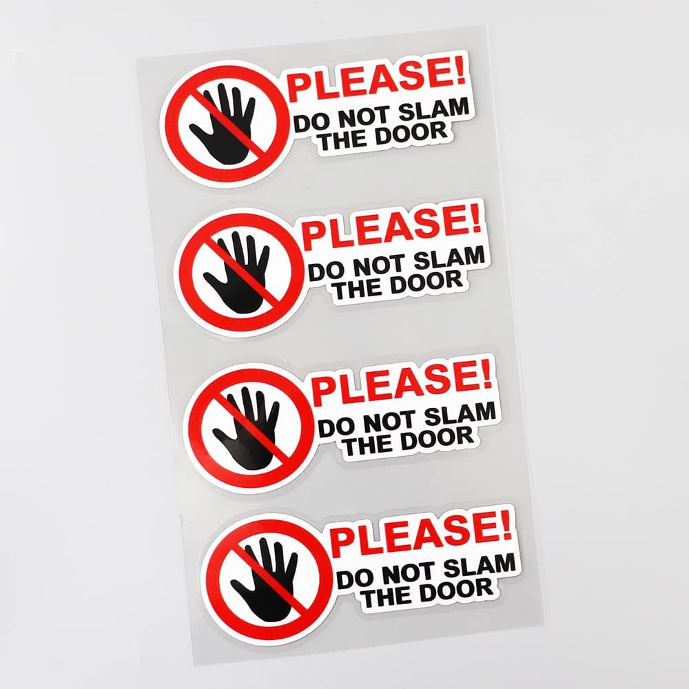 Amazon.com - Please Do Not Slam The Door Vinyl Stickers for Car, 4Pcs ...