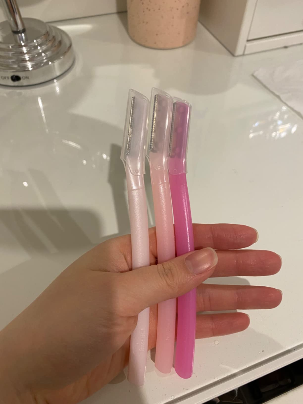 Shiseido Stainless Eye Brow Razor Large Pack, Basic color, 1 Pack of 3 ...