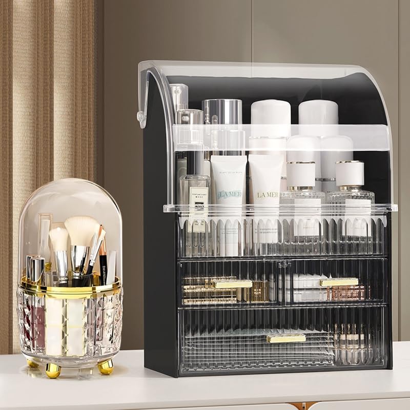 Amazon.com: Make up Storage Organizer for Vanity,Large Capacity ...