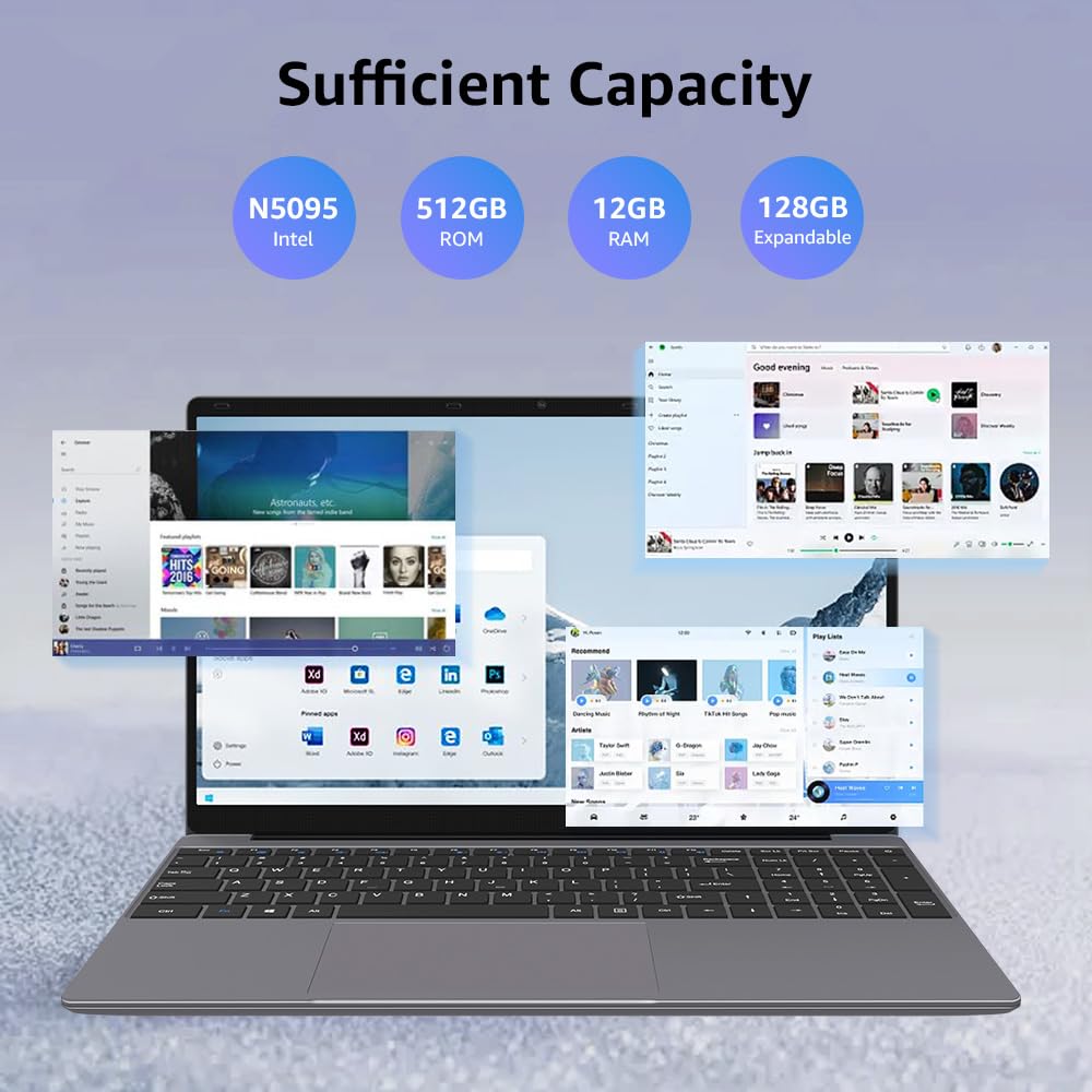 Snapklik.com : ApoloSign Laptop, Laptops Computer 15.6 Inch, 12GB DDR5 ...
