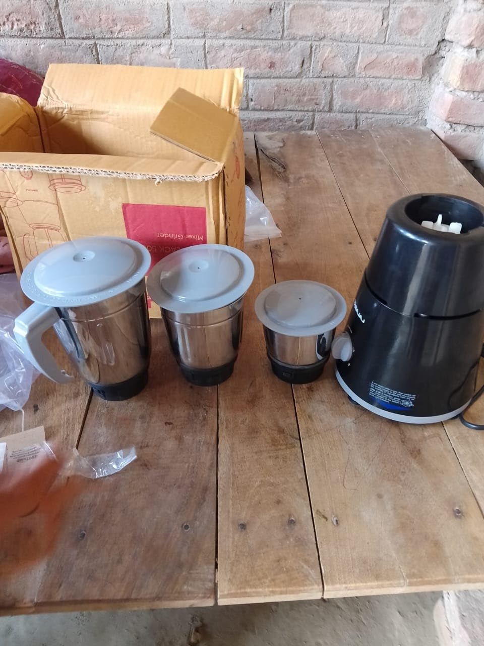 Buy Bajaj GX-3701 750W Mixer Grinder with Nutri-Pro Feature, 3 Jars ...