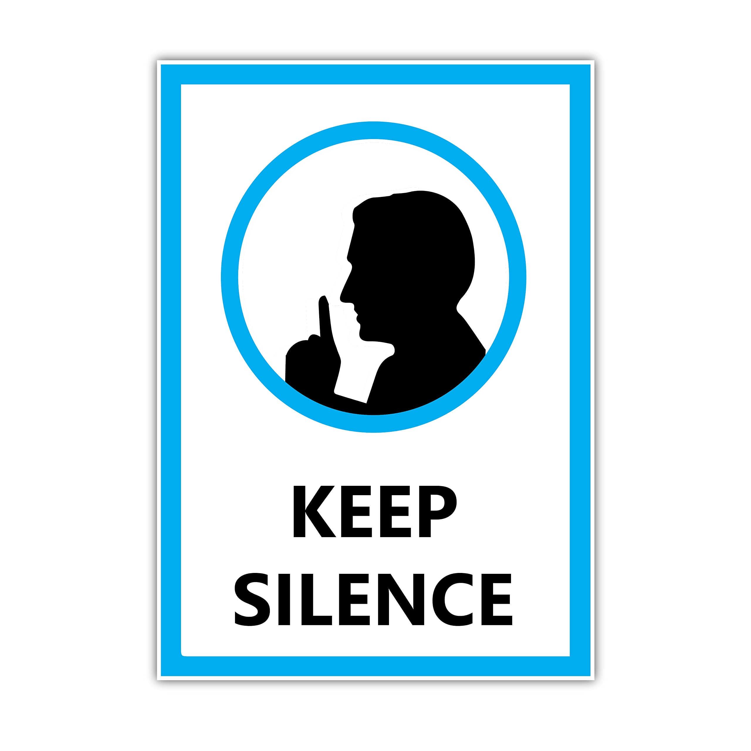 ISEE 360® Keep Silence Sign Sticker For Office Hospital Public Places ...