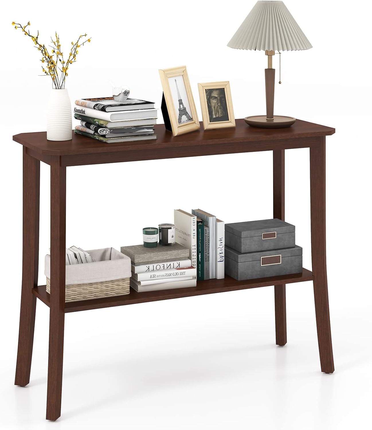 Amazon.com: Giantex 2-Tier Console Table for Entryway - Sofa Side Table ...