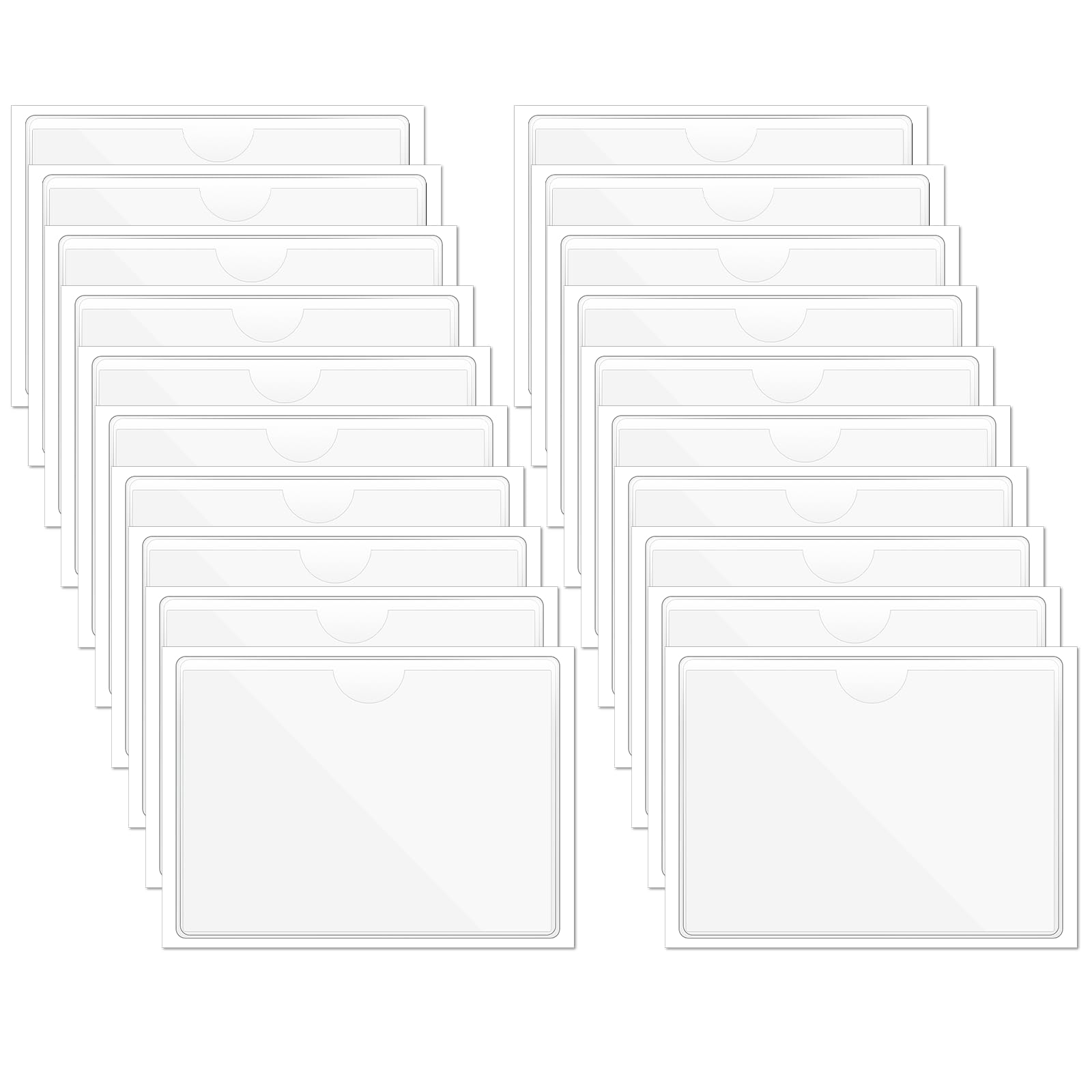 Amazon.com : 20 Pcs 3" x 5" Index Card Pockets Clear Adhesive Pockets ...