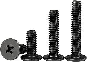 Amazon.com: 10/20/ 50pcs Black 304 Stainless Steel Cross Phillips Ultra Thin Flat Wafer Head ...