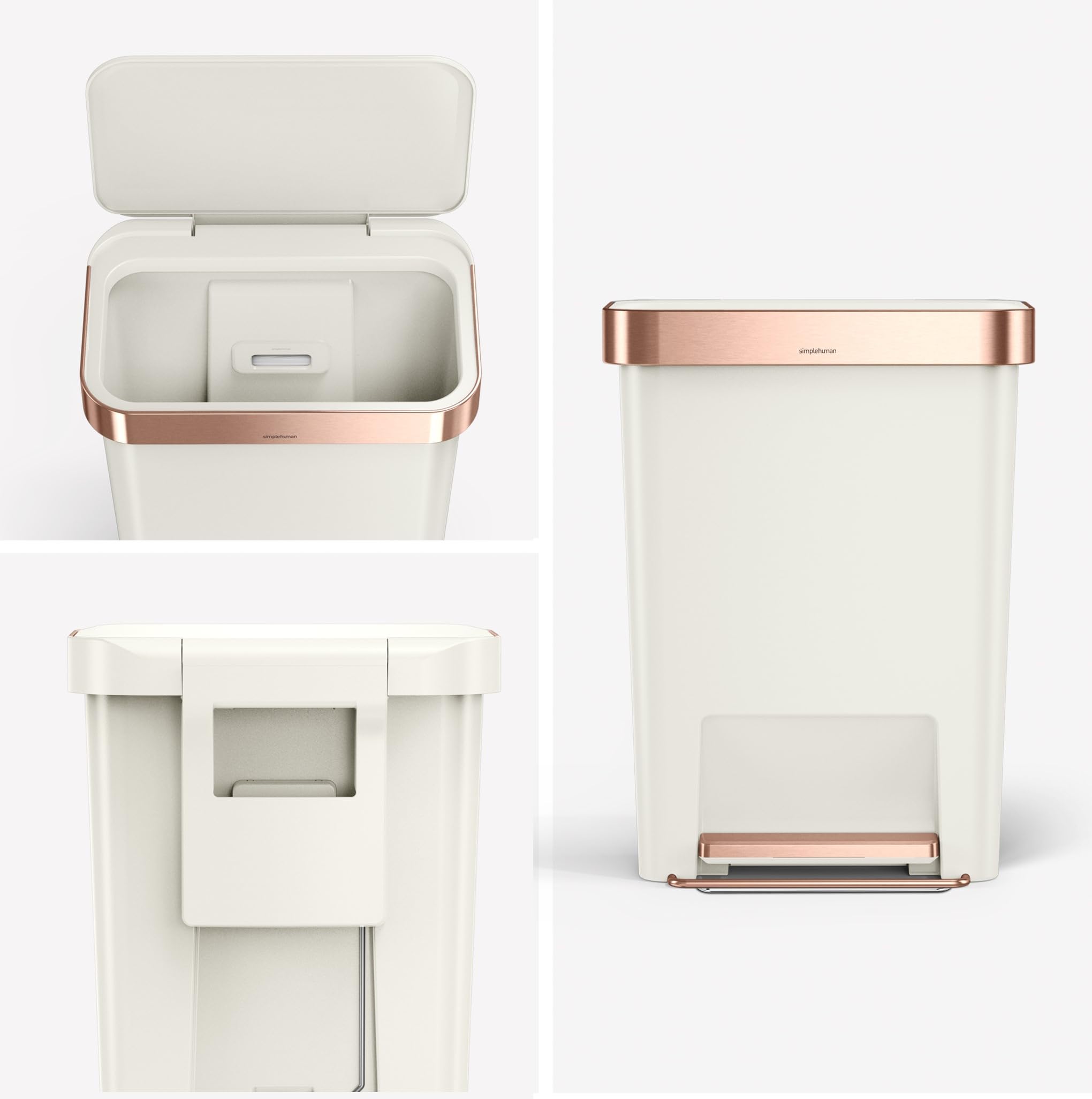 Snapklik.com : Simplehuman Hybrid Step Can, 45 Liter / 12 Gallon ...