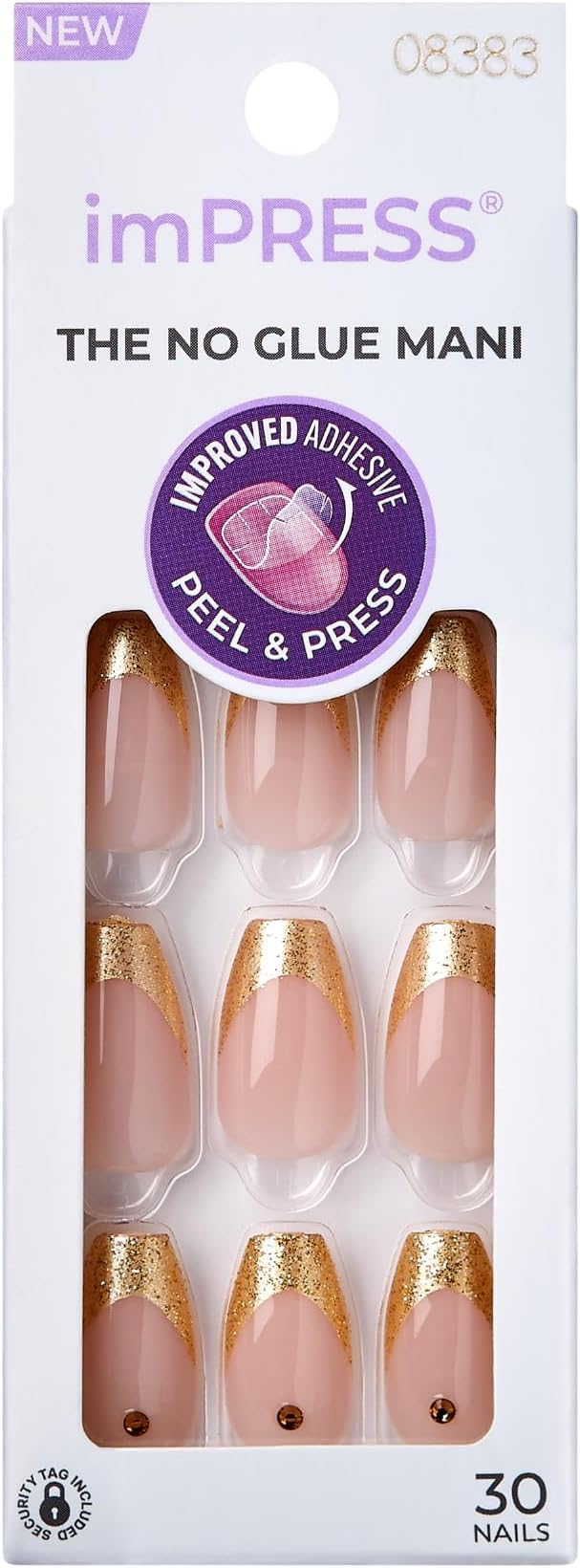 Amazon.com: KISS imPRESS Color FX No Glue Mani 30 Pcs Press On Nails ...