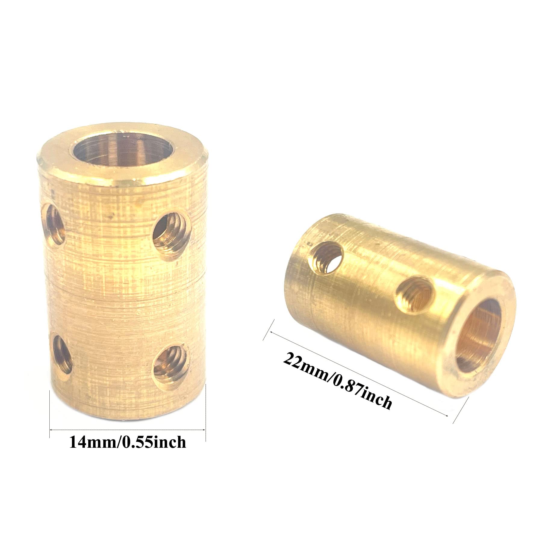 Snapklik.com : 5Pcs 5mm To 5mm Brass Rigid Motor Shaft Coupling Coupler ...