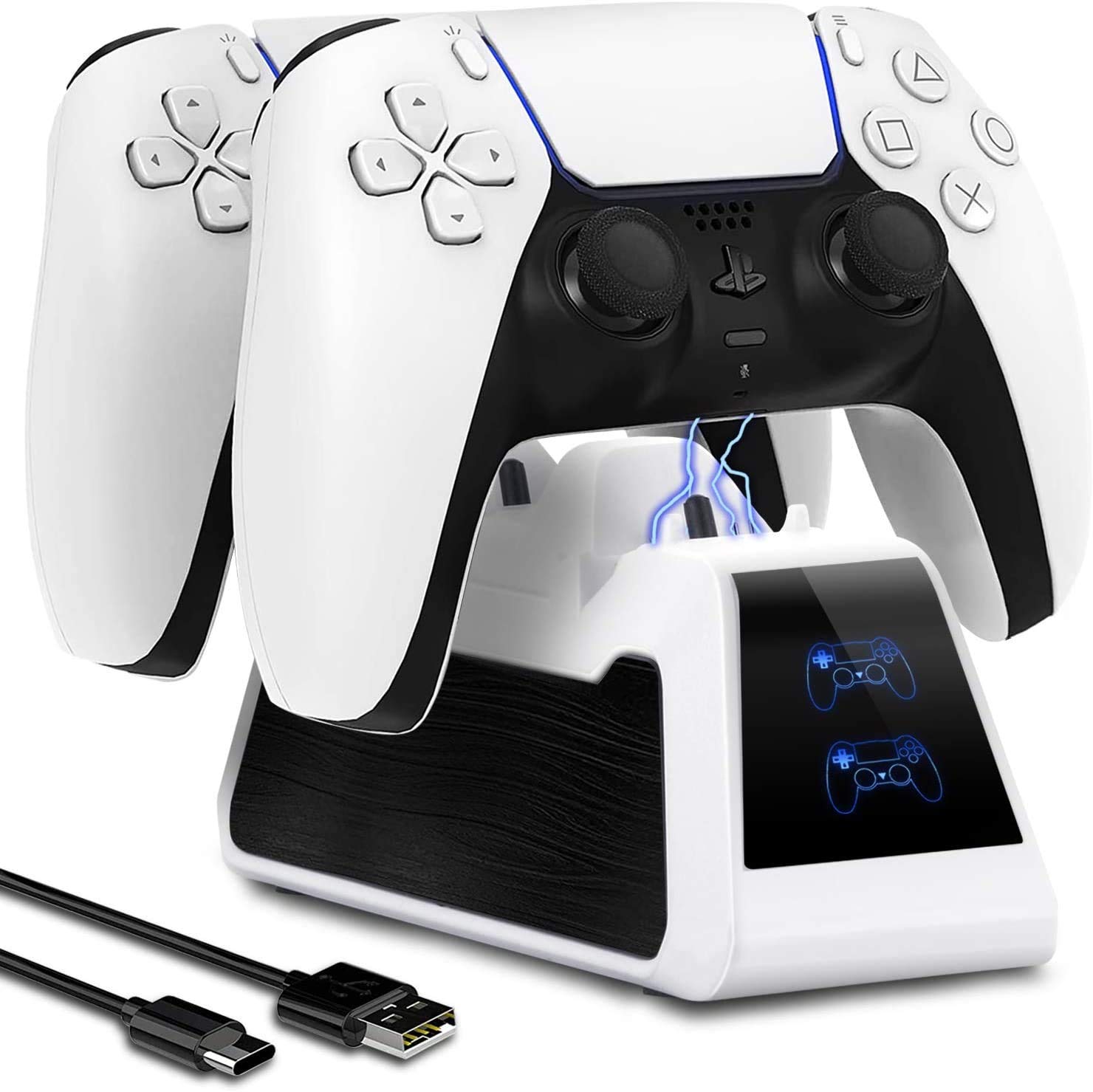 Amazon.com: PS5 Controller Charger Station, Click-in PS5 DualSense ...