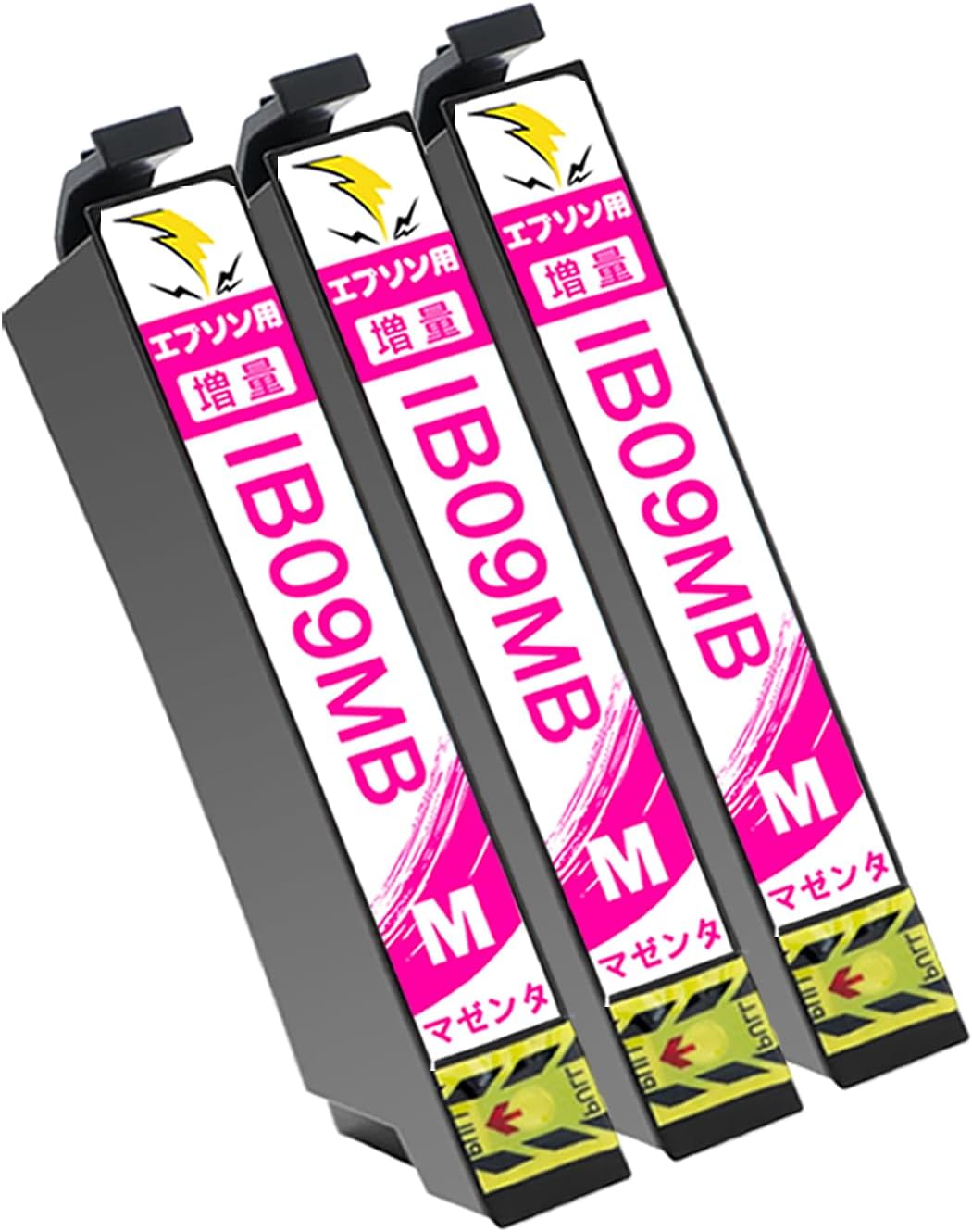Amazon.co.jp: 【稲妻トナー】IB09 インク マゼンタ IB09 互換 インクカートリッジ エプソン(Epson)用 IB09MB(マゼンタ)×3 大容量タイプ ICチップ搭載 ...
