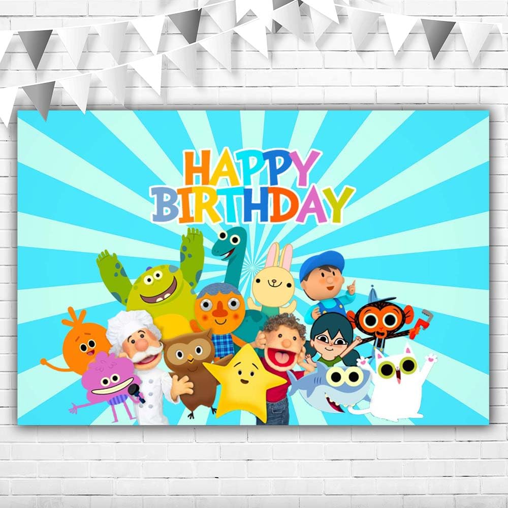 Buy Super Simple Songs 1st Birthday Decorations Banner for Boys 5x3ft ...