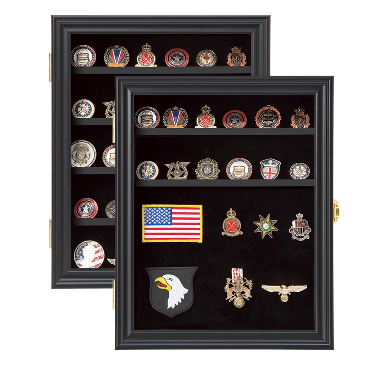 Amazon.com - Verani Medals Display Case 2 Pack - Military Challenge ...