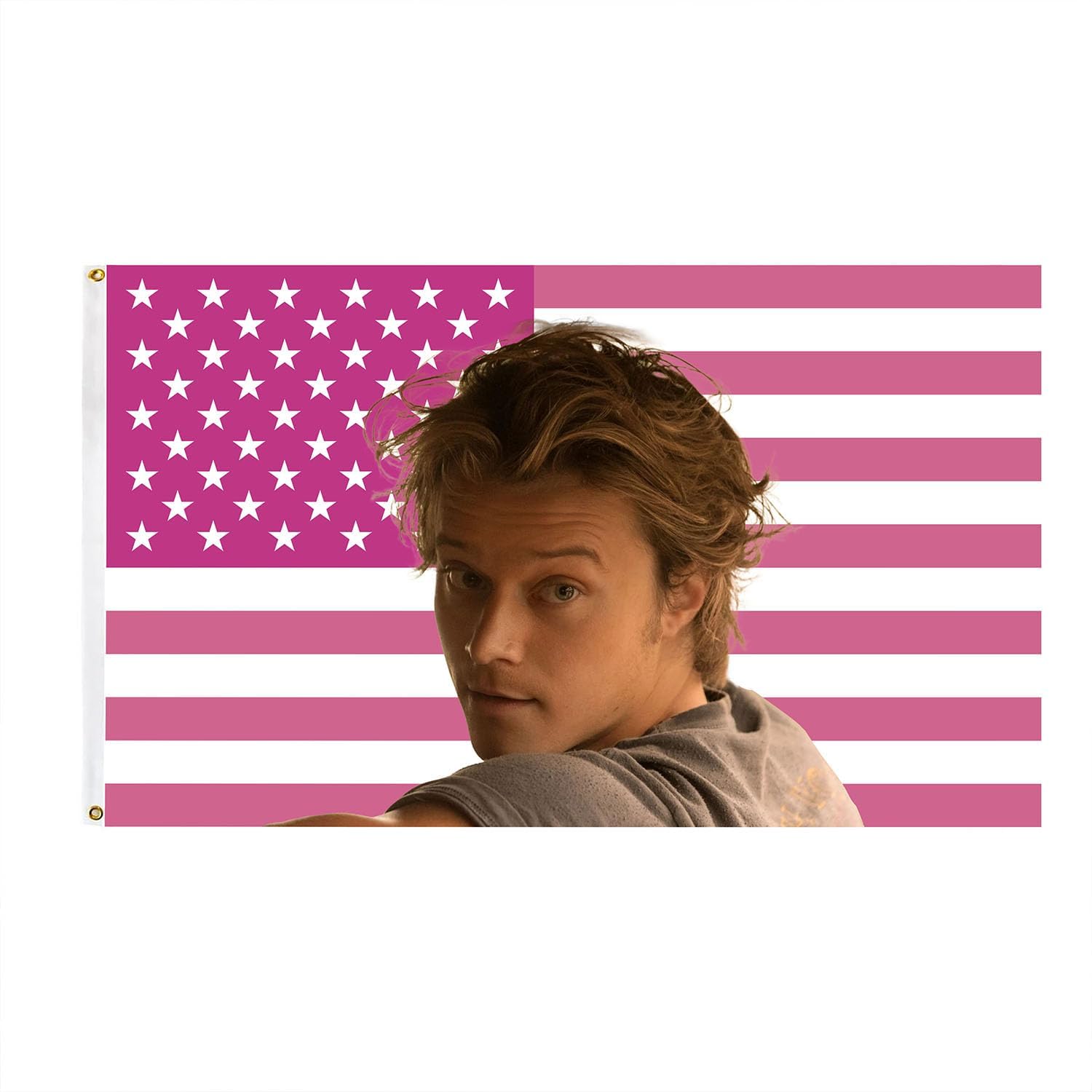 Amazon.com : WENWELL JJ and Rafe USA Flag Tapestry - Funny Pink ...