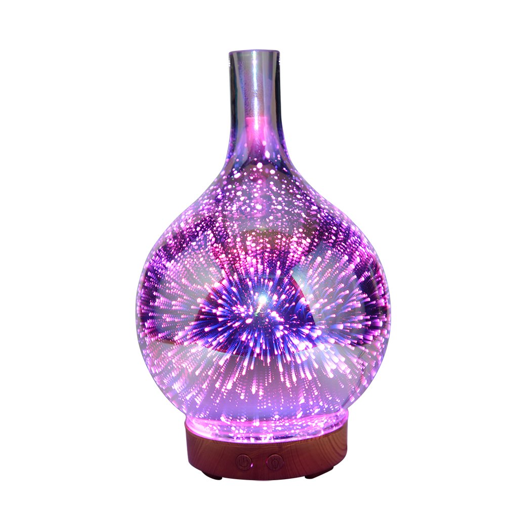 Amazon.com: 3D Glass Cosmic Starburst Ultrasonic Cool Mist Humidifying ...