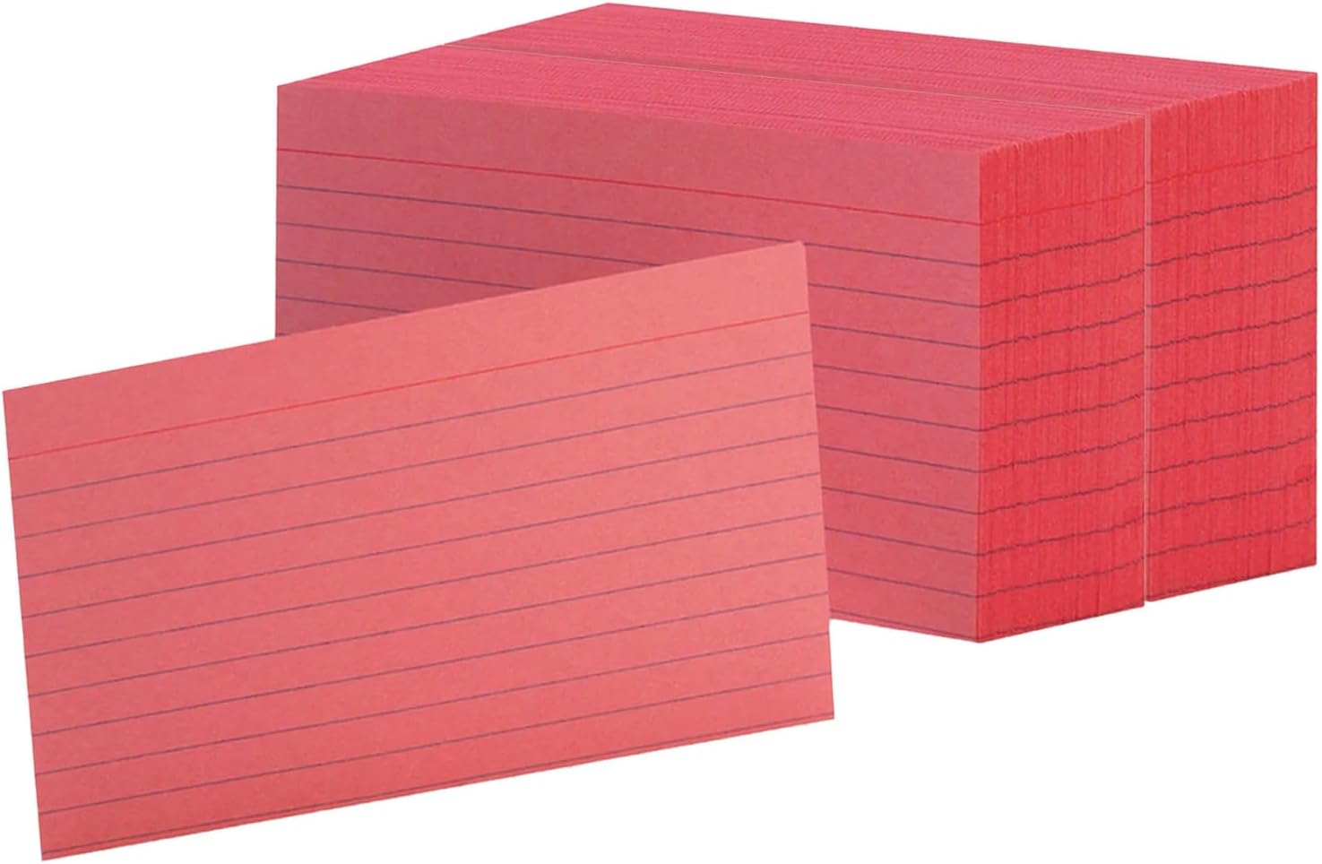 Amazon.com : 1InTheOffice Ruled Red Index Cards 3x5, Cherry Red, 200 ...