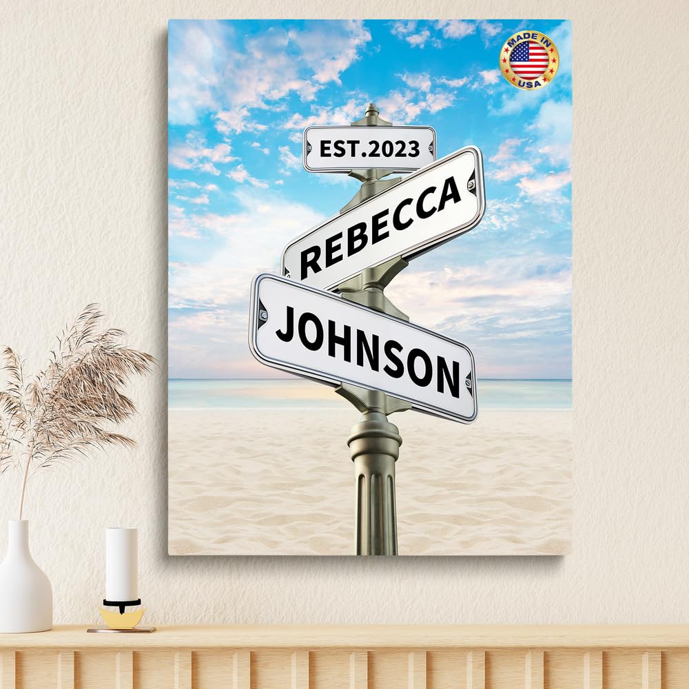 Amazon.com: Personalized Crossroads Street Sign For Couples,Best Gifts ...