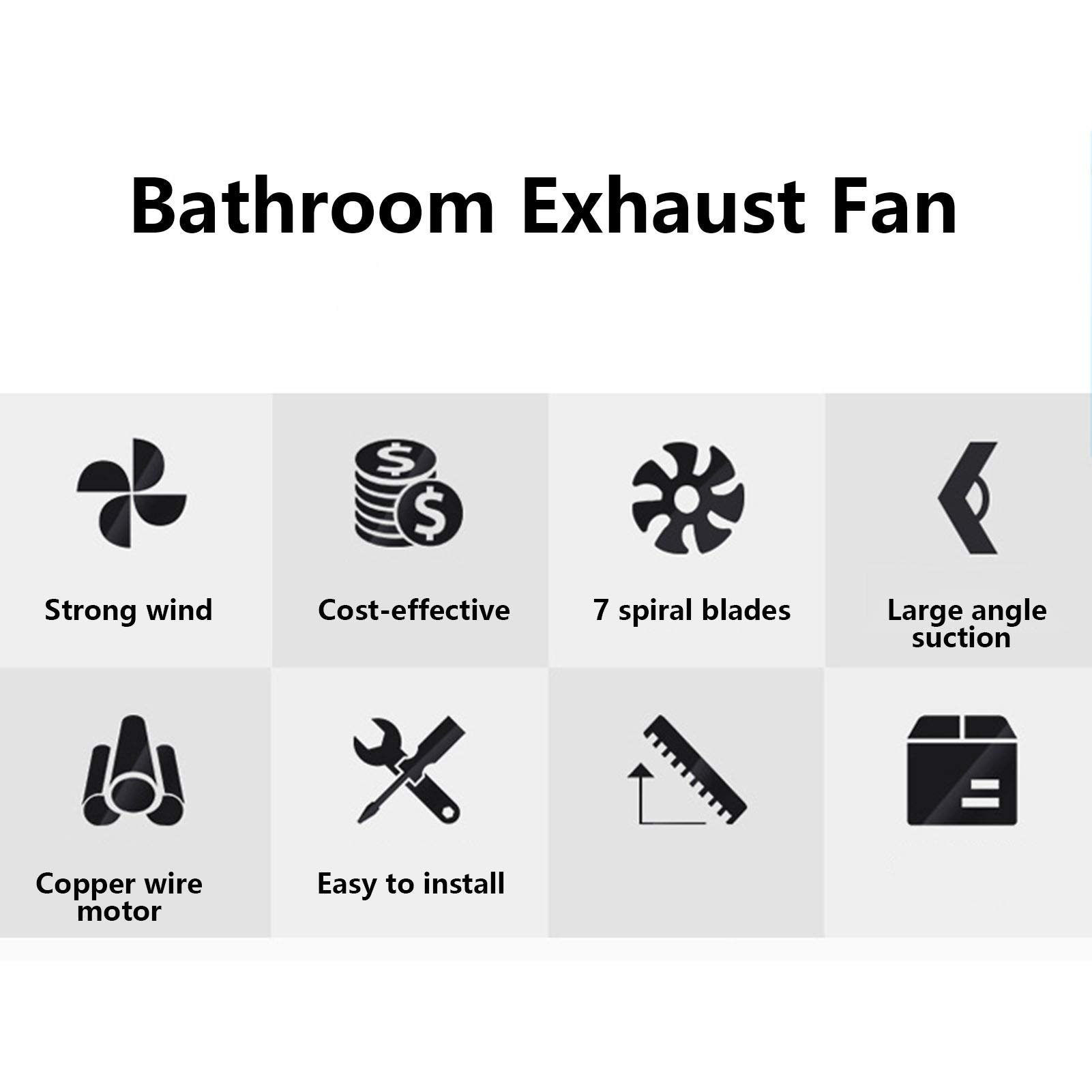 Wall Mounted Bathroom Exhaust Fan Symbol Wall/Window Mounted Square