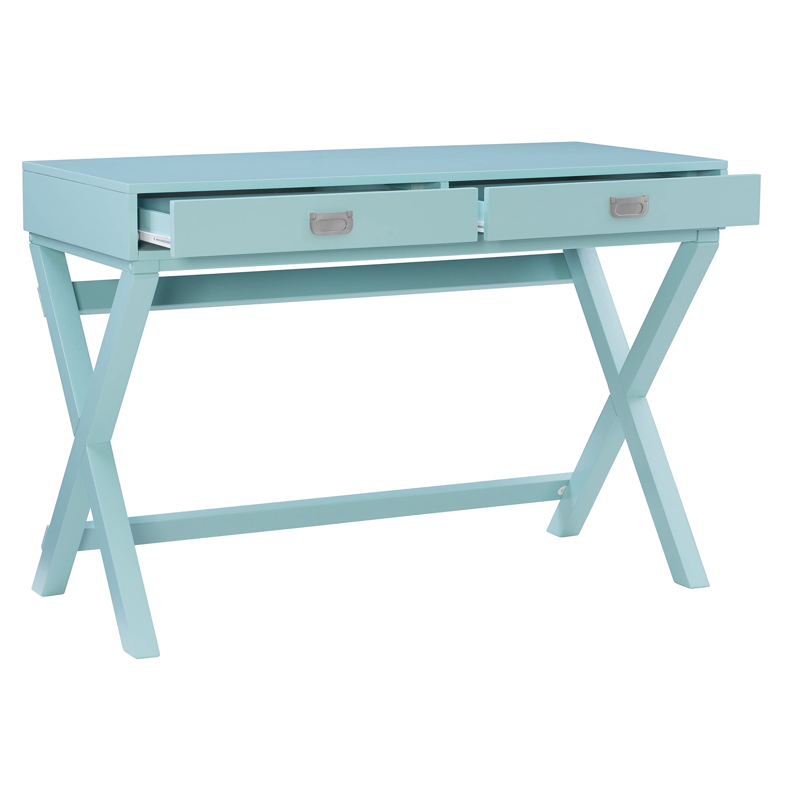 Linon Home D??cor Jaycee Blue Writing Desk, 20"D x 44"W x 30"H, Blue