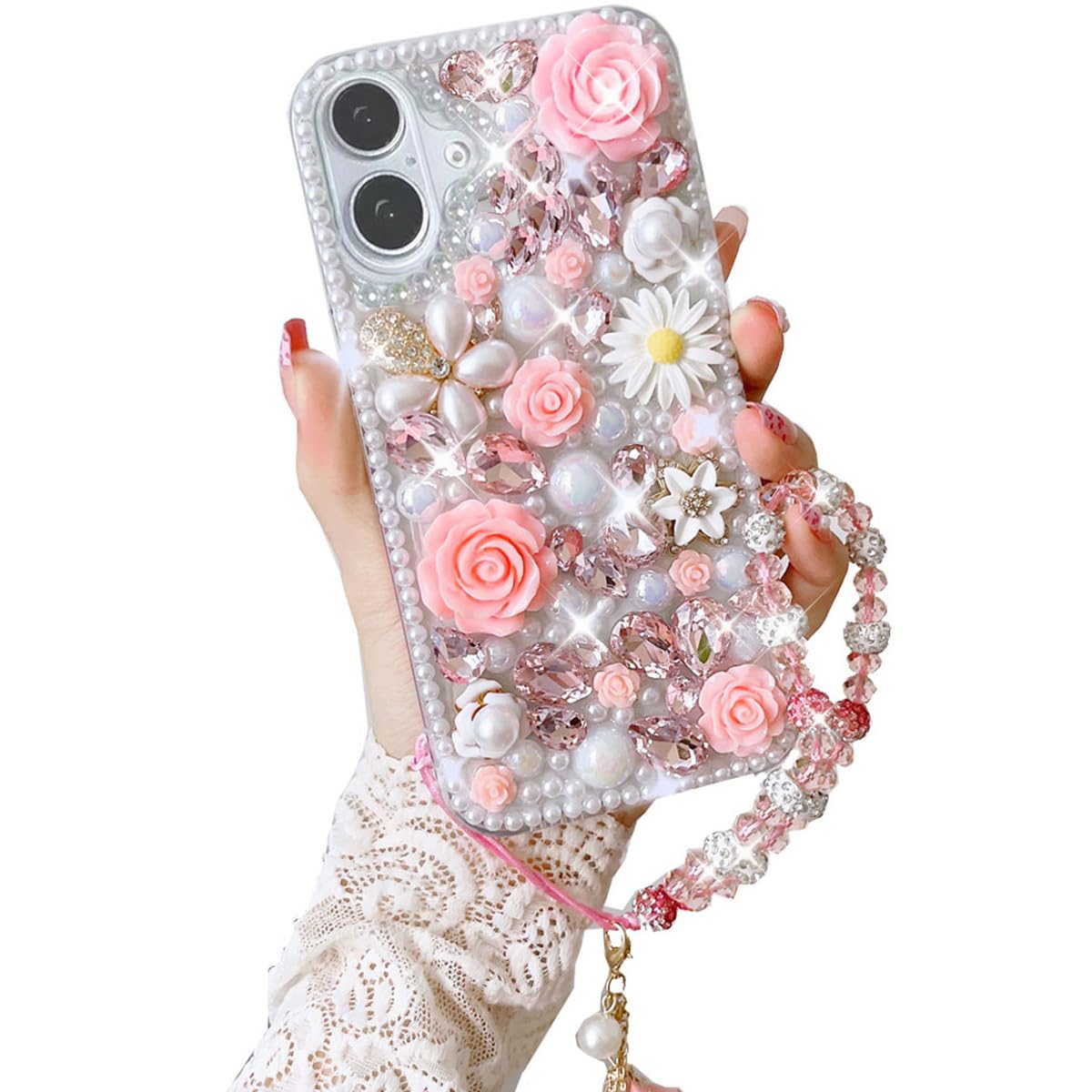 Amazon.com: AuroiCCY for iPhone 16 Plus Case,Cute Bling Glitter Sparkle ...