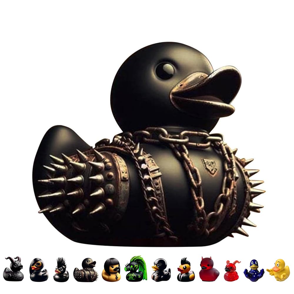 Amazon.com: Addcean Unique Dark Rubber Duck, Punk Duck,Goth Satanic ...