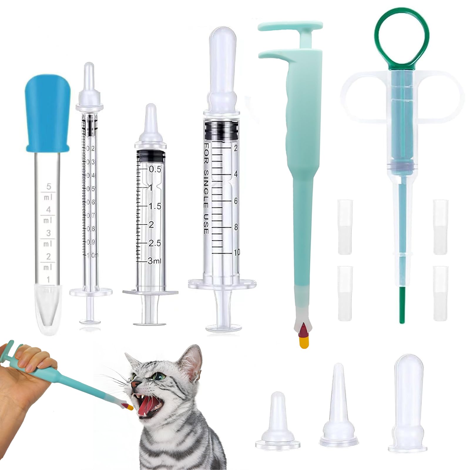 Amazon.com: Cat Pill Shooter, Pet Pill Dispenser, Pet Syringe & Dropper ...