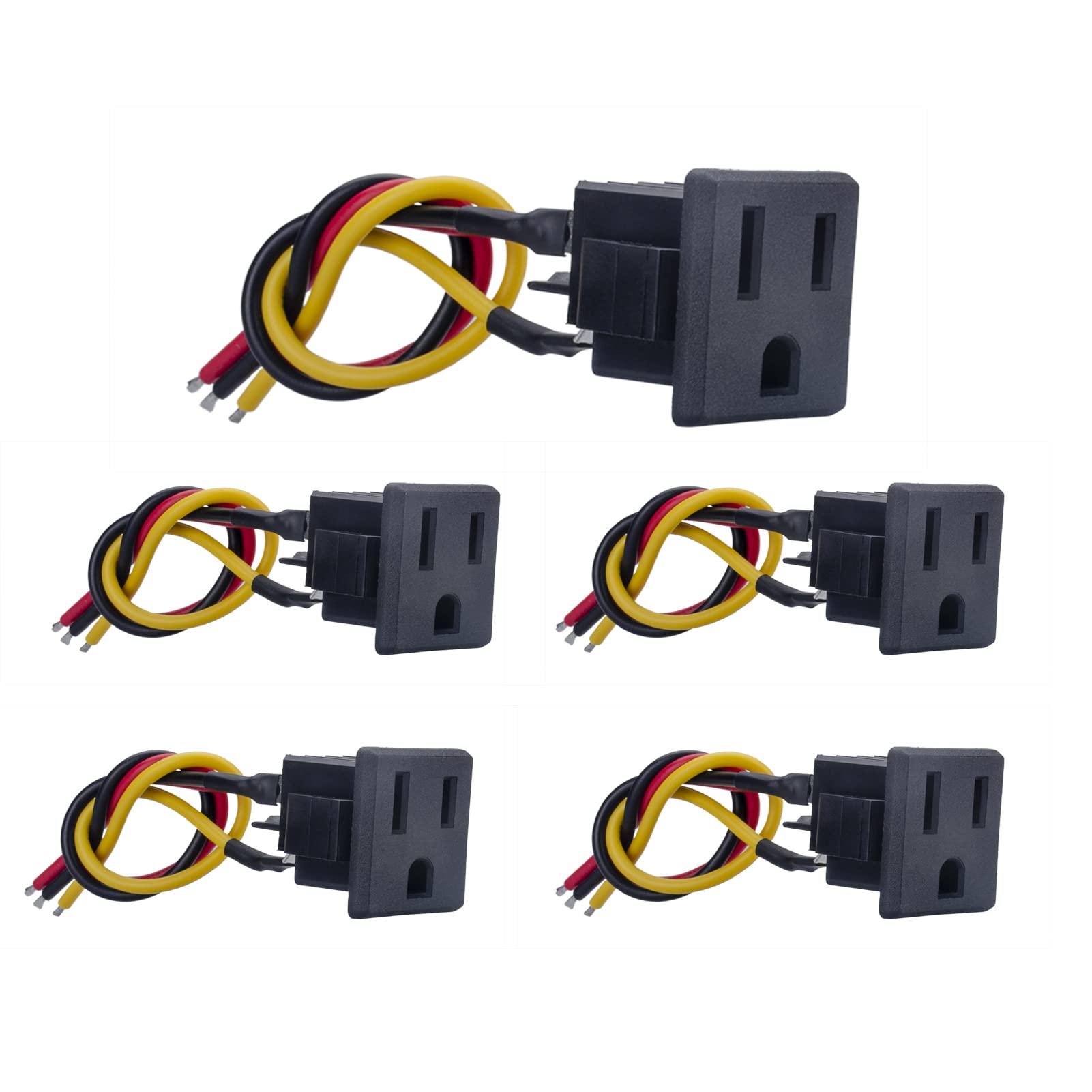 Snapklik.com : MARSTEK Pre-Wired 3 Pins US Power Socket Plug Panel