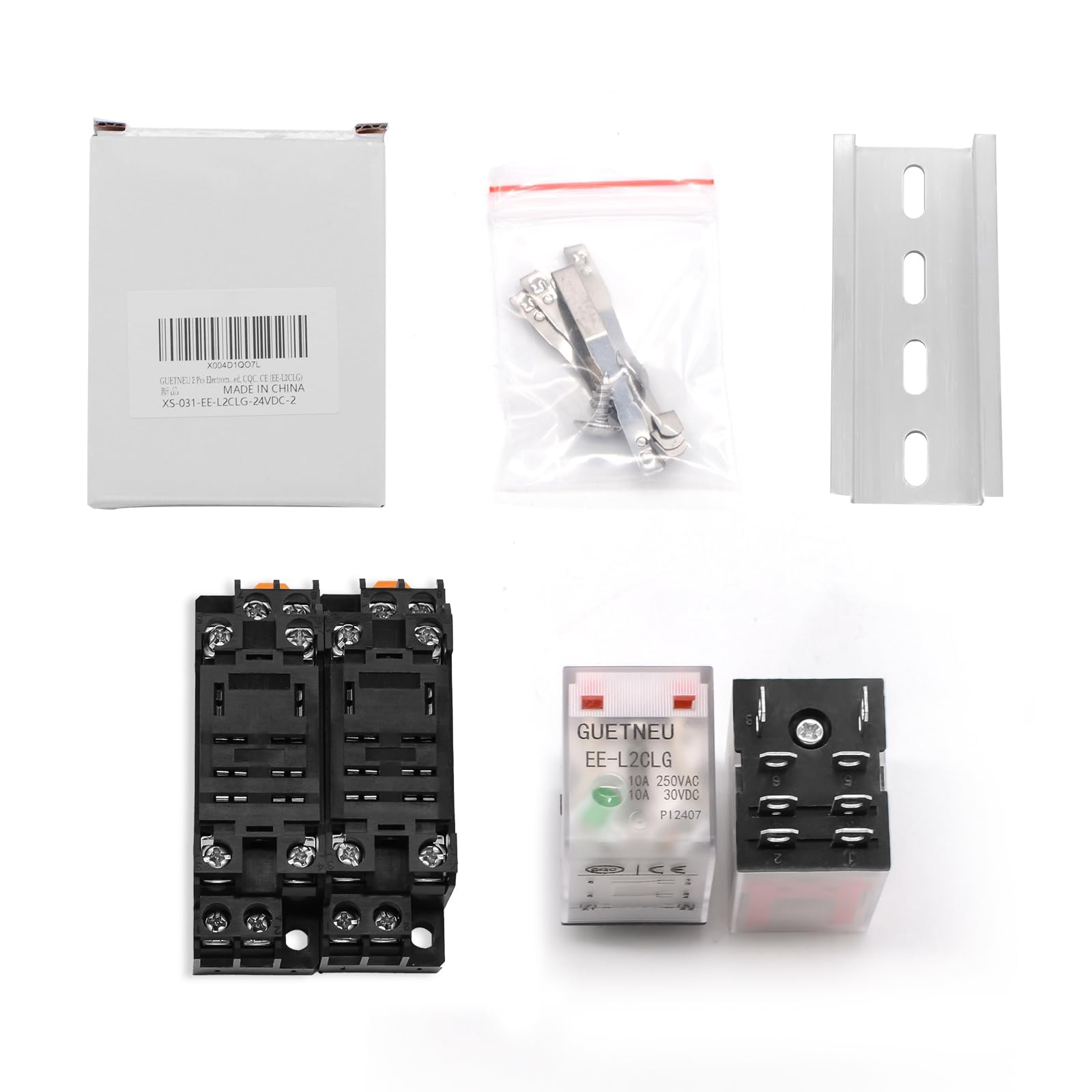 Snapklik.com : GUETNEU 2 Pcs Electromagnetic Power Relays, Green ...