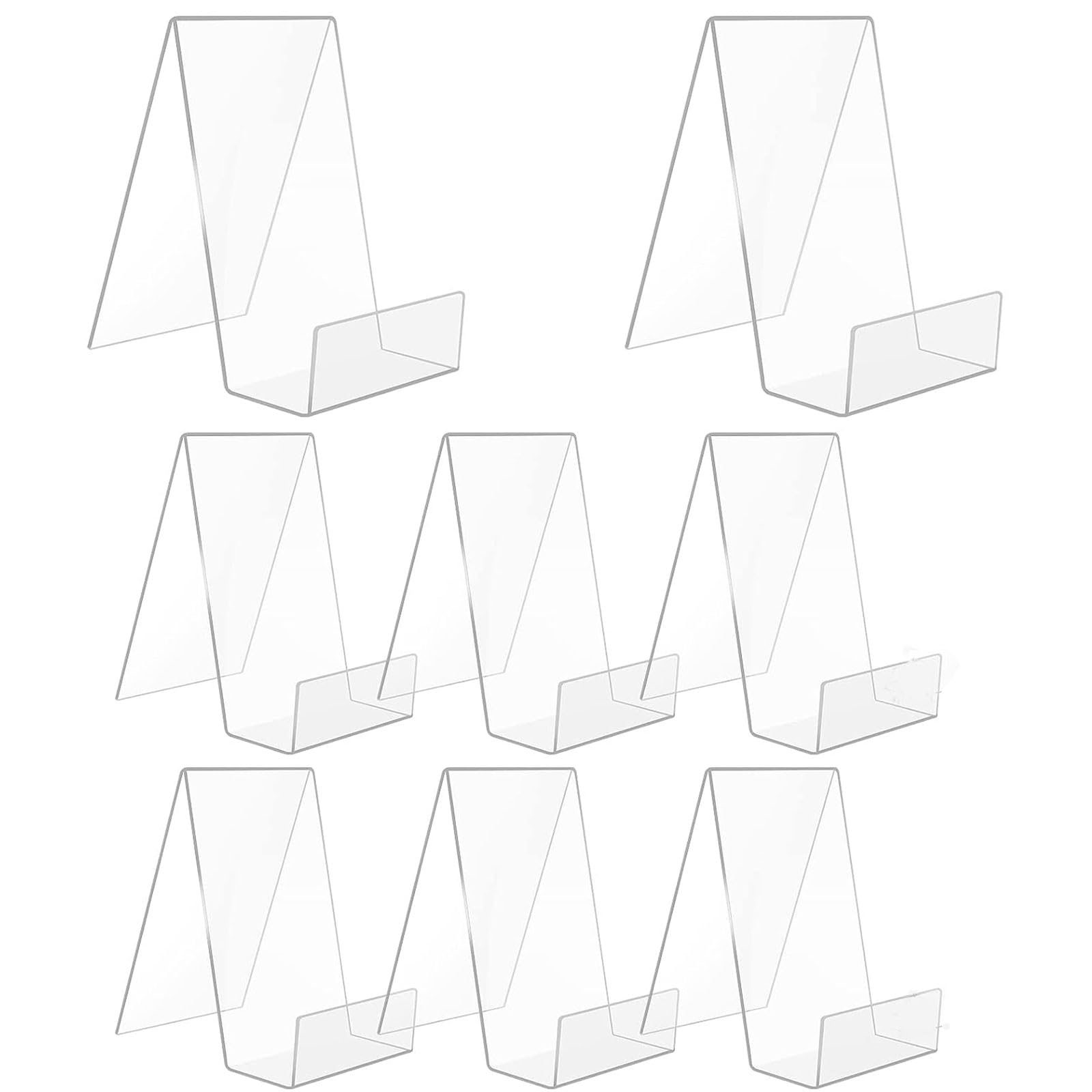 Amazon.com: JIELUO 8 PCS Acrylic Book Display Stand Clear Easel with ...