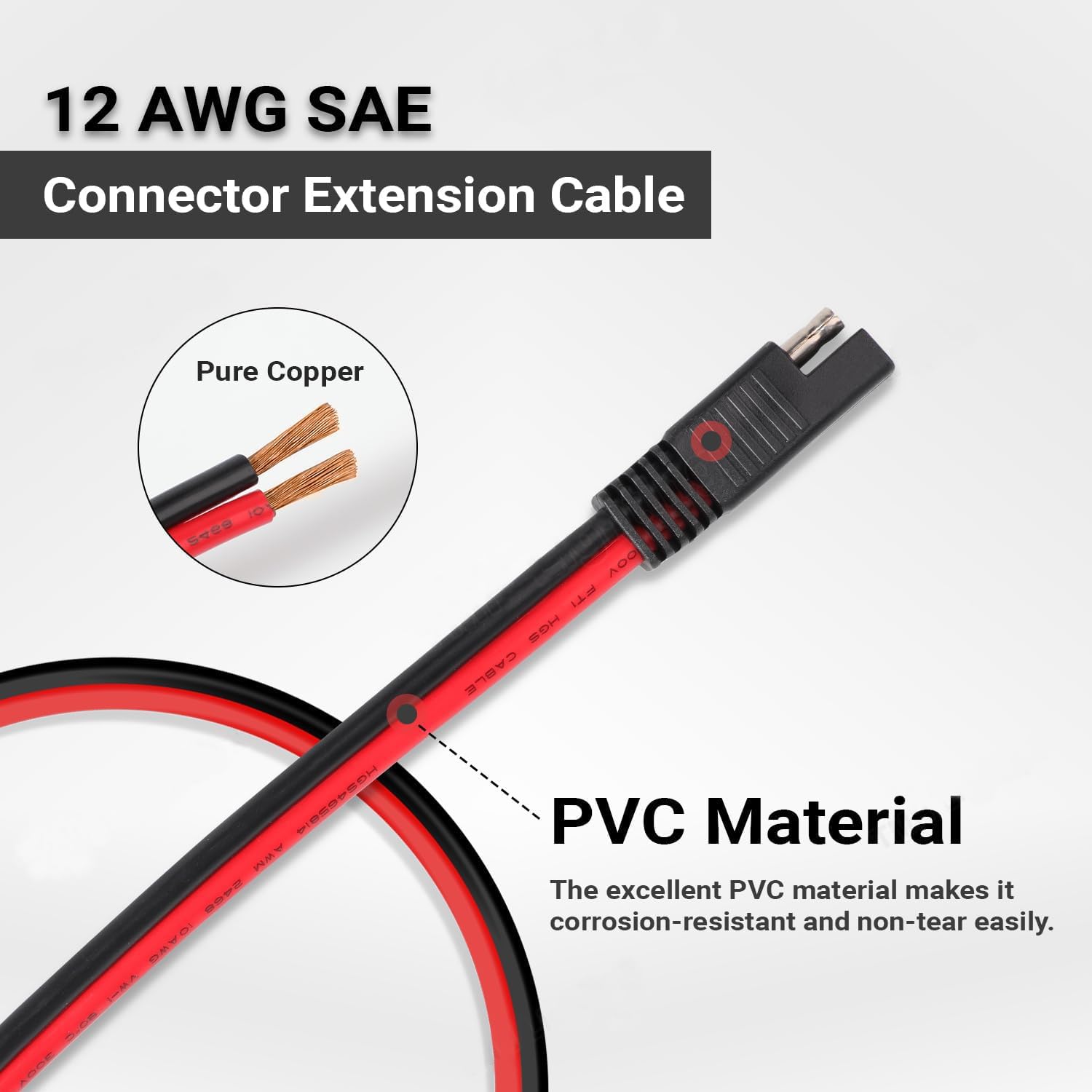 Snapklik.com : FXC 12AWG SAE To SAE Extension Cable Quick Disconnect ...