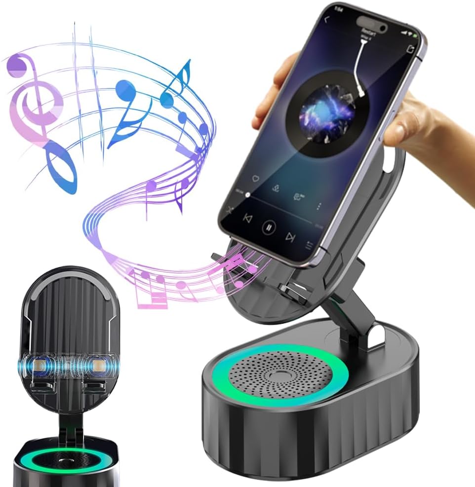Amazon.com: Wireless Induction Bluetooth Speaker, 5in1 Phone Holder ...