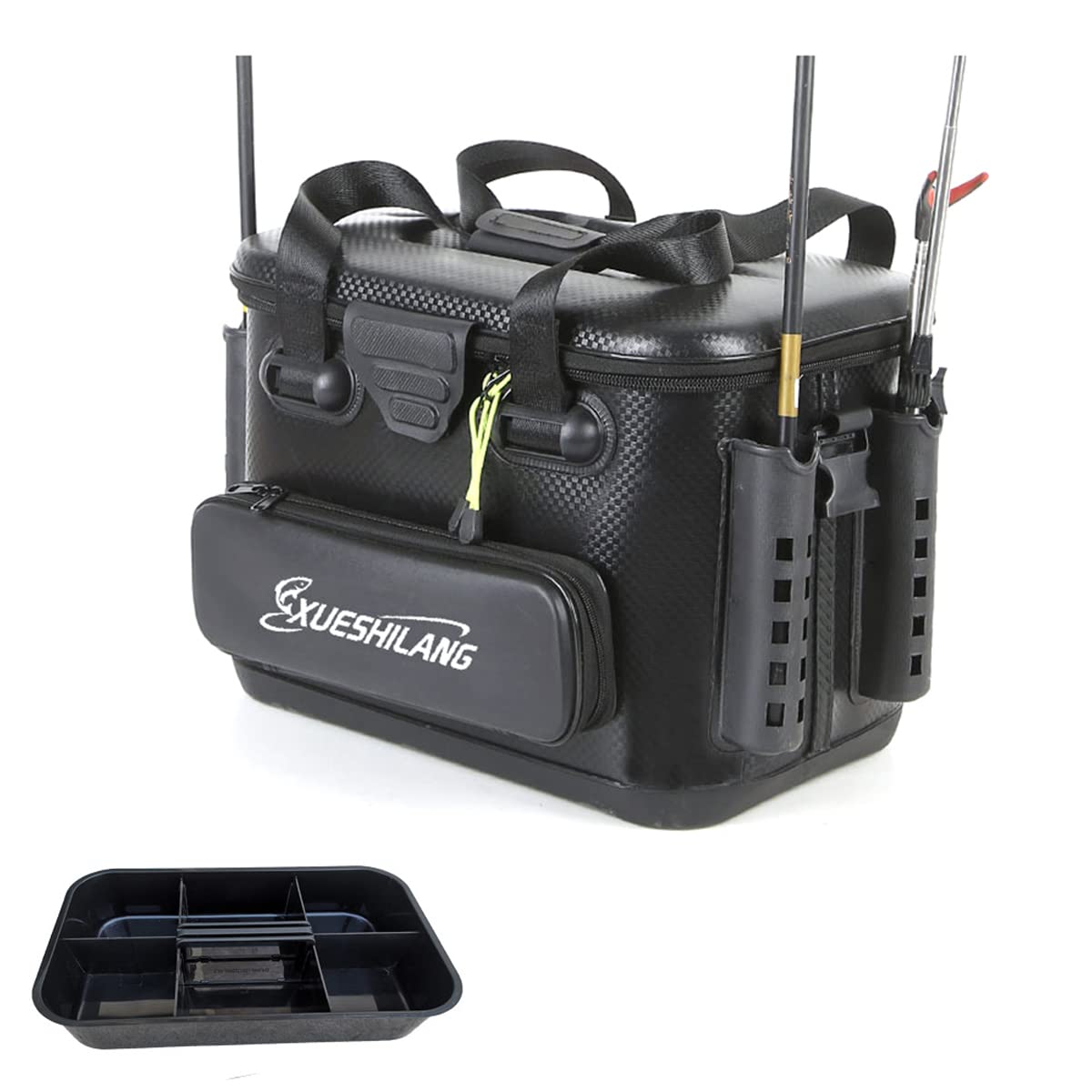 Large Fishing Bucket, Fishing Tackle Box Water Resistant Fishing ...