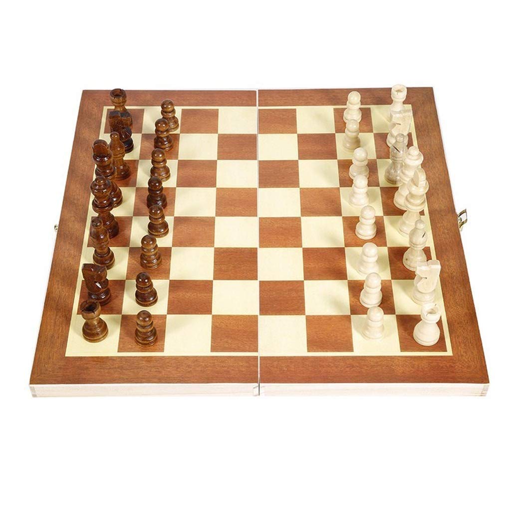 Buy Xiaokeai Chess Set Magnetic Chess Wooden Veneer Folding Chess Board ...