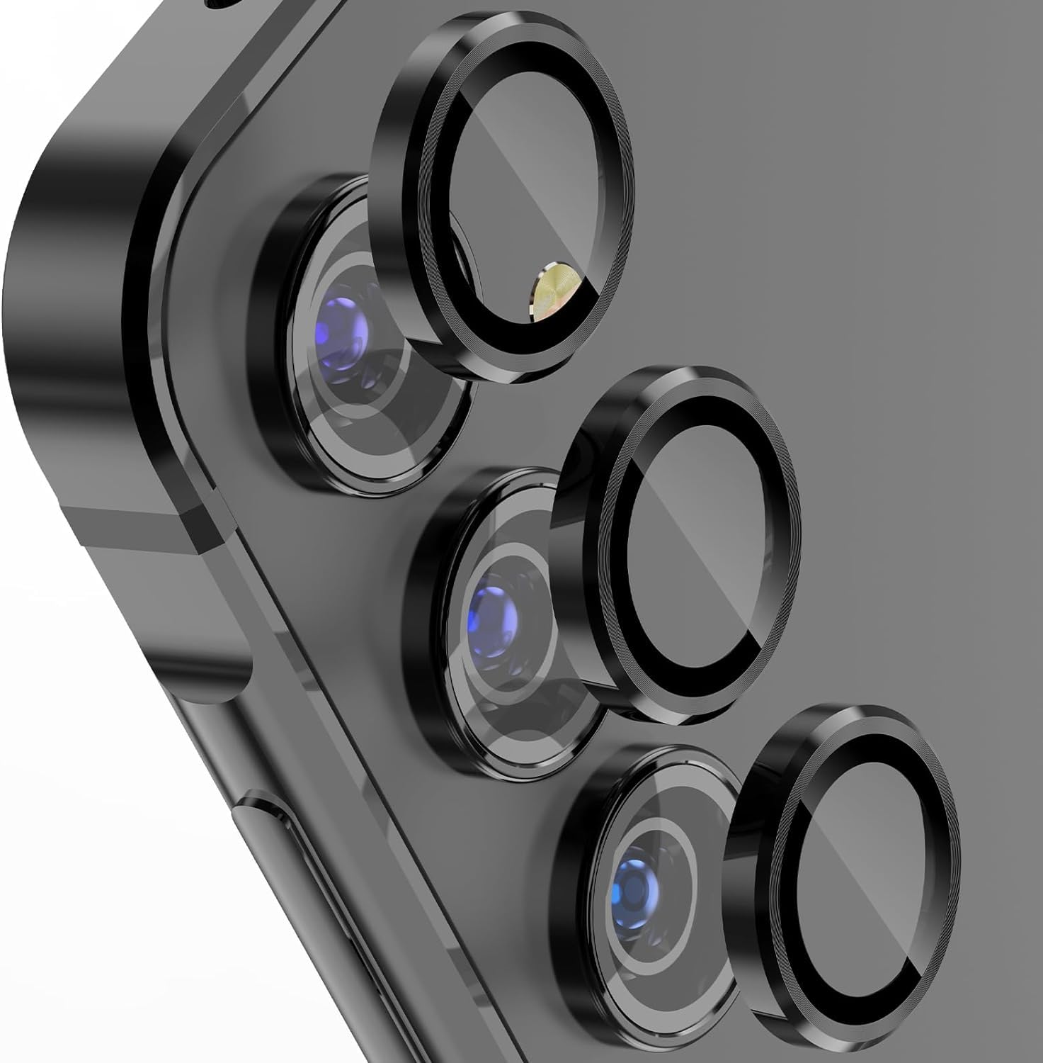 TECH KONNECT Camera Lens Protector for Samsung Galaxy A35, 9H Camera Glass Metal Individual Ring ...