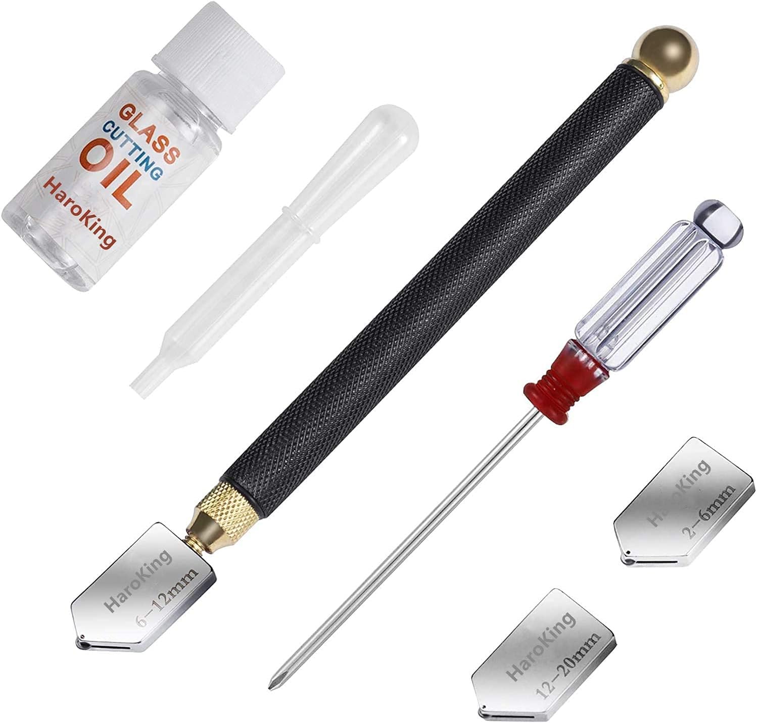 Amazon.com: Glass Cutter Kit with Cutting Oil, 2mm-20mm Professional ...
