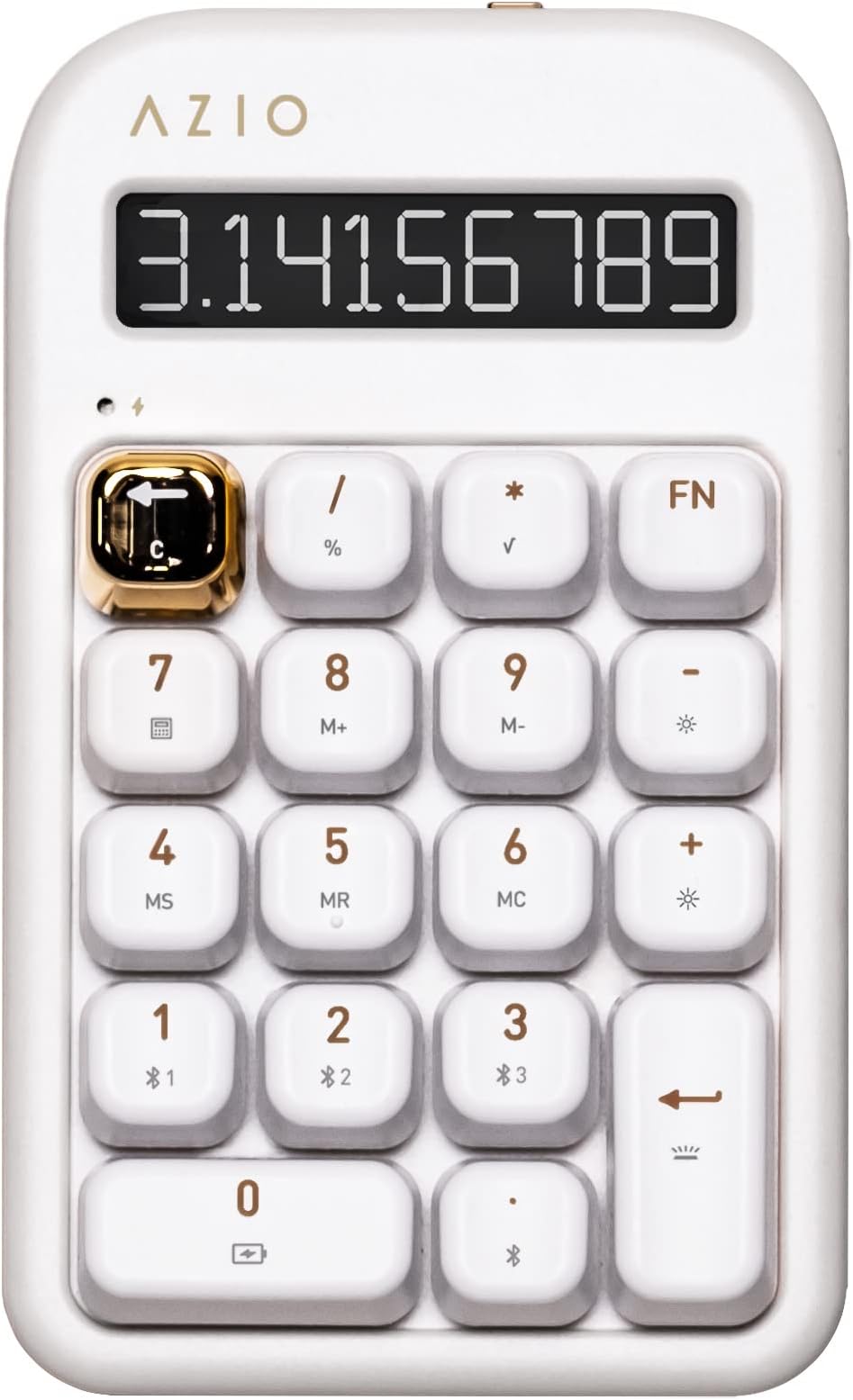 Amazon.com: AZIO IZO Wireless Mechanical Calculator & Number Pad (White ...