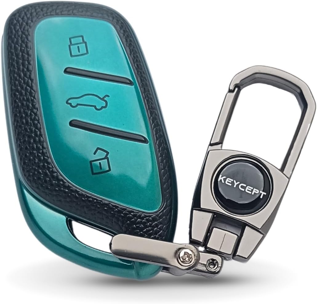 JVCV® Silver Border TPU Key Cover Compatible with MG ZS EV and Astor ...