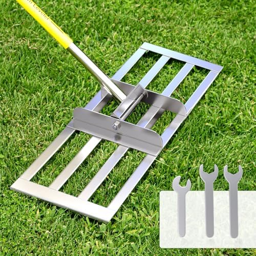 Amazon.com : Huimpet Lawn Leveling Rake, 10"x30" Stainless Steel Head ...