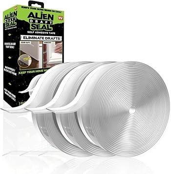 Alien Draft Seal Insulation Tape 16 Feet Transparent Silicone Weather ...