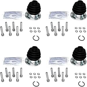 Amazon.com: HZGEBTECH 4X Rear CV Boot CV Axle Boot CV Joint Boot Kit ...