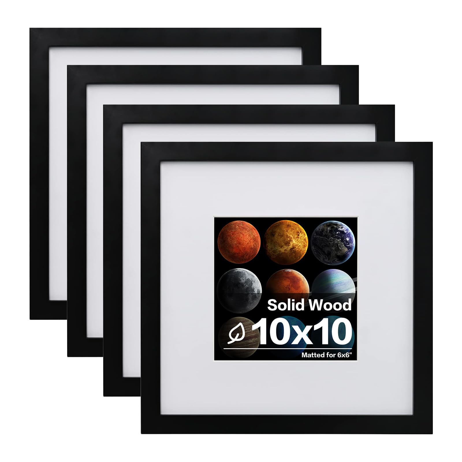 Snapklik.com : Egofine 10x10 Picture Frames Black,Made Of Solid Wood