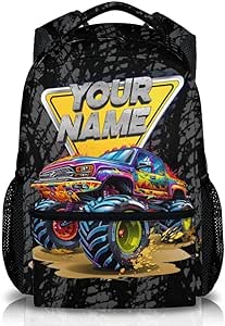 Amazon.com | PAKKITOP Personalized Boys Backpack for School, 17" Cool ...