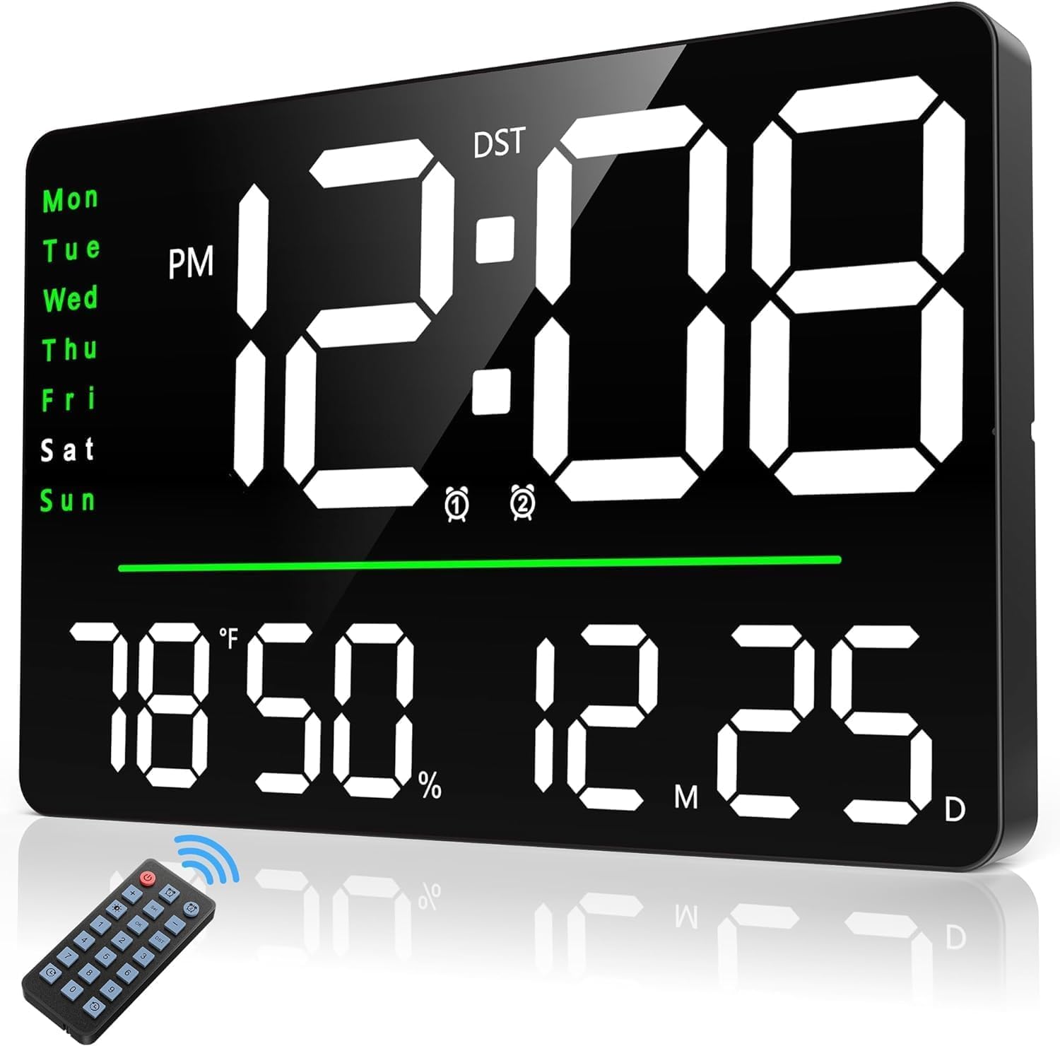 Nickel and Black Wooden World Timer Clock (16x4x7) inch Size with ...