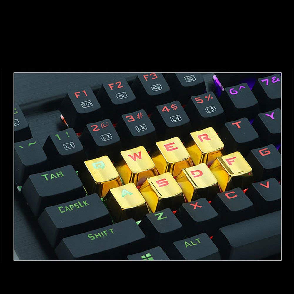 12 Keys PBT Keycaps Backlit Metallic Electroplated Set for Cherry MX ...