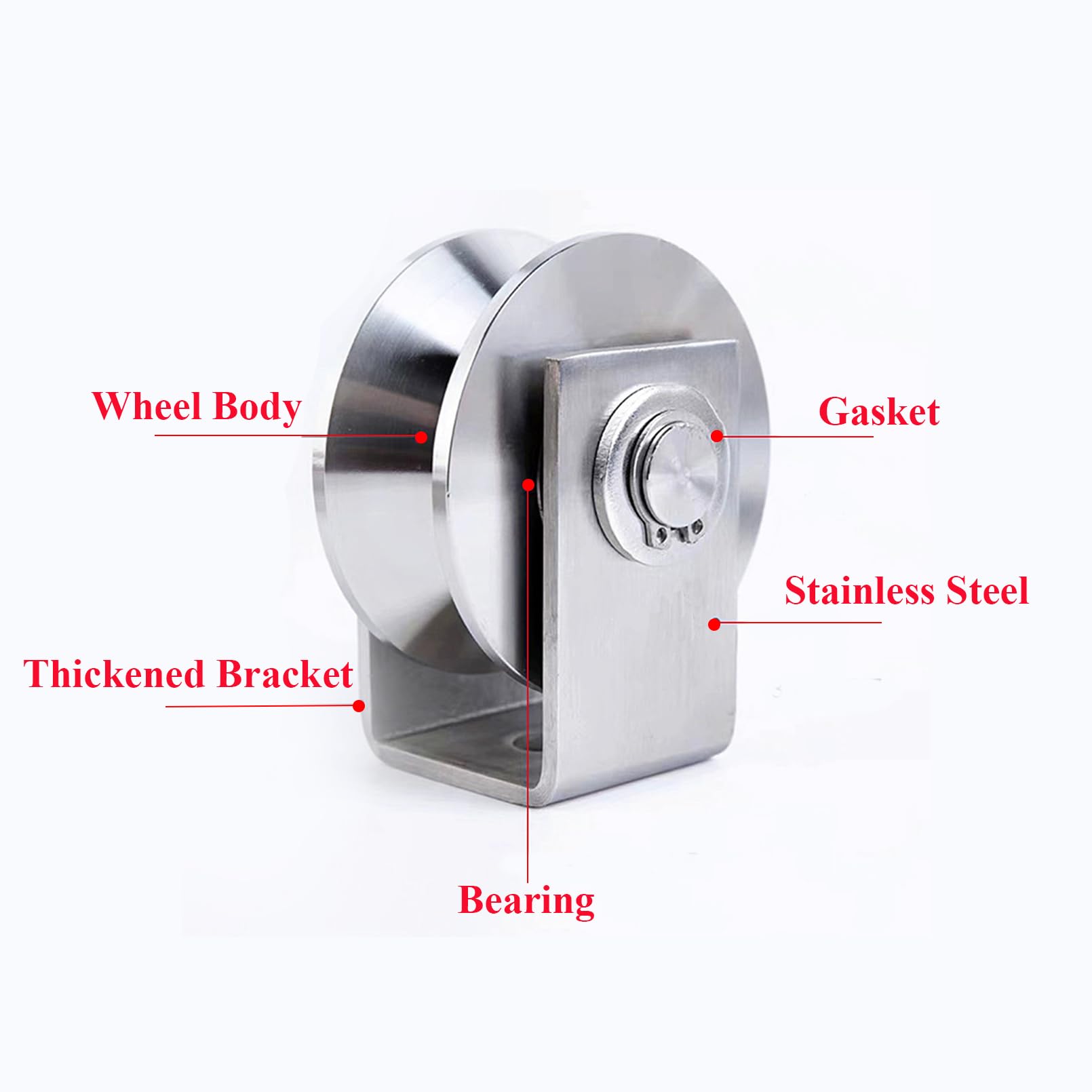 Snapklik.com : V Groove Wheel Stainless Steel Heavy Duty Wire Rope ...