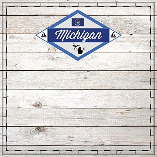 Amazon.com: Scrapbook Customs Michigan Wood Sightseeing 12" x 12 ...