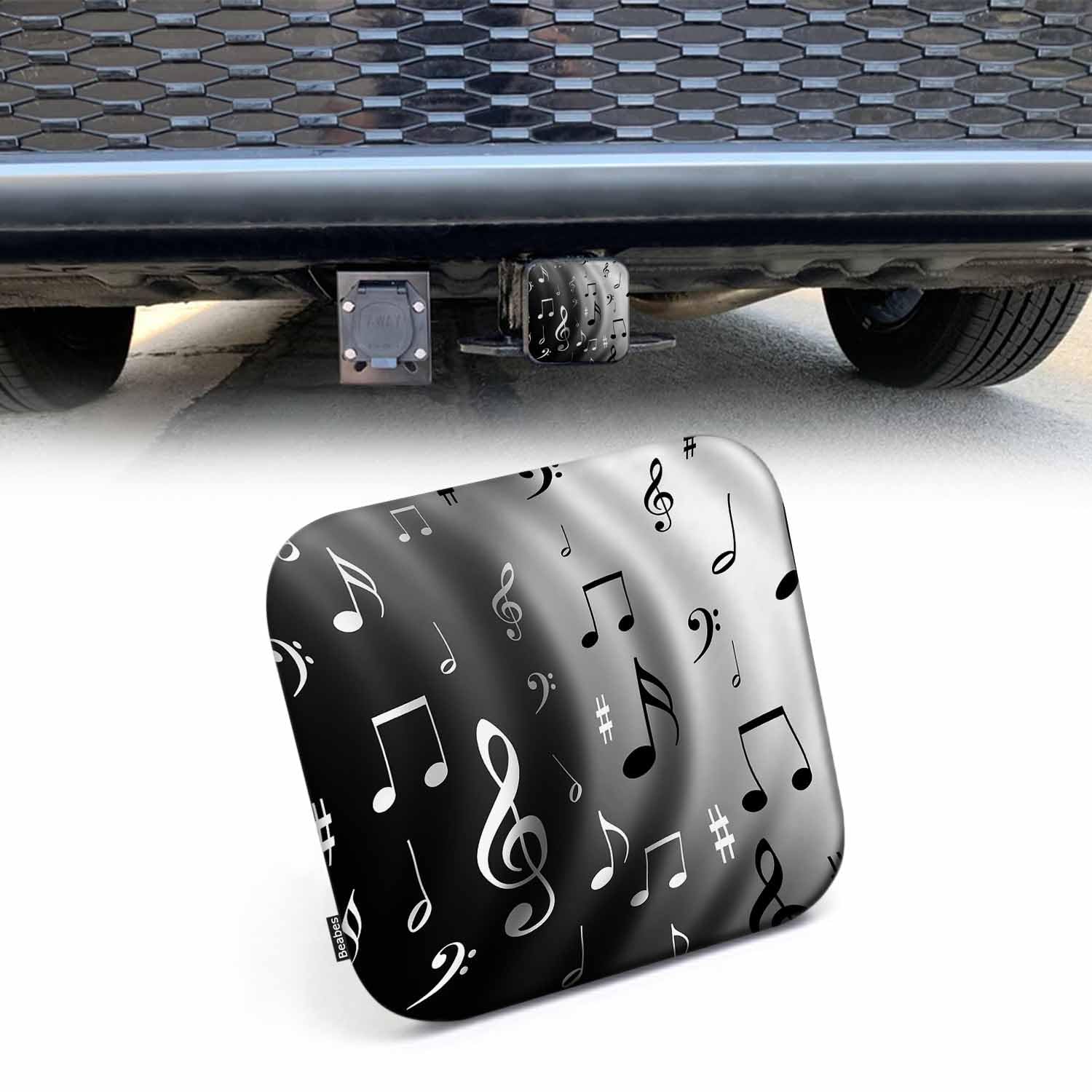 Amazon.com: Beabes Music Notes Car Towing Hitch Covers Dancing Musical ...