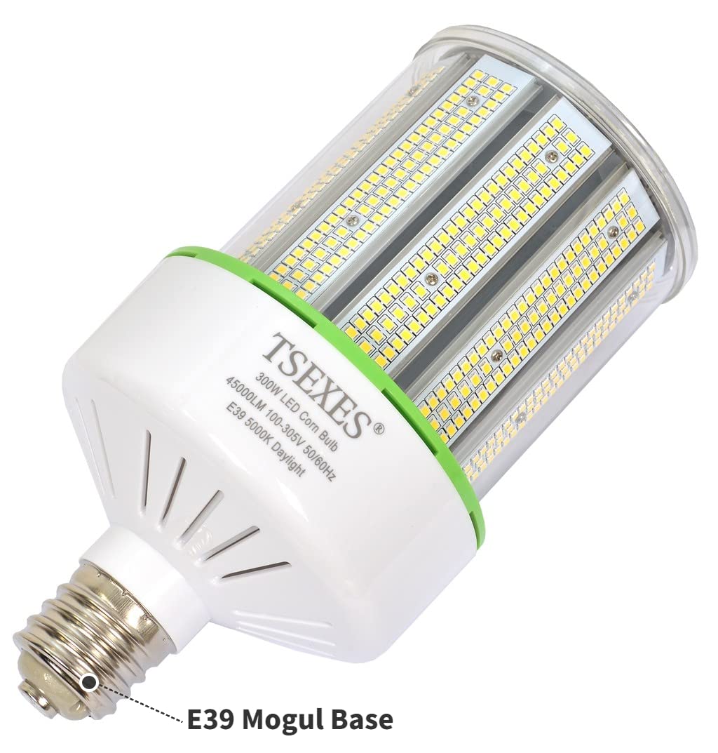 Snapklik.com : 300W LED Corn Bulb, E39 Light Bulb Base,45000Lm 5000K ...