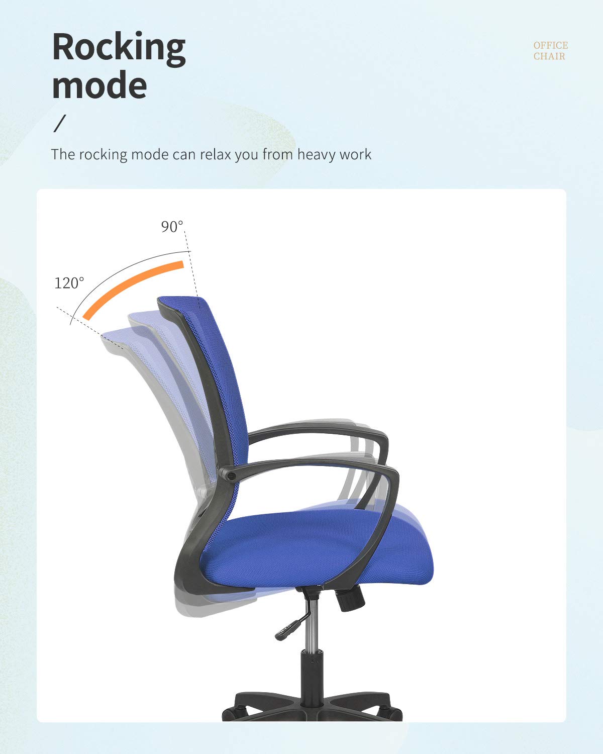 Snapklik.com : Home Office Chair Mid Back PC Swivel Lumbar Support ...