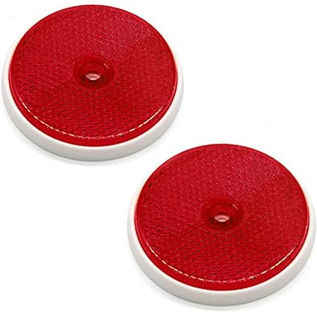 ETUKER 2 Pack Rear Reflector, Round Rear Reflectors Screw on Safety ...